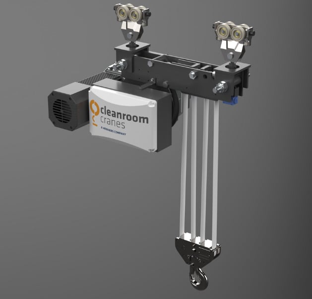 Schone takels voor hijskranen in cleanrooms | Cleanroom Cranes